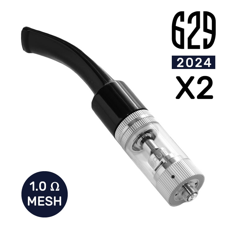 E-Pipe 629 X2 | 2024 Silver MOD Glass Mesh Tank | ePuffer Vape USA