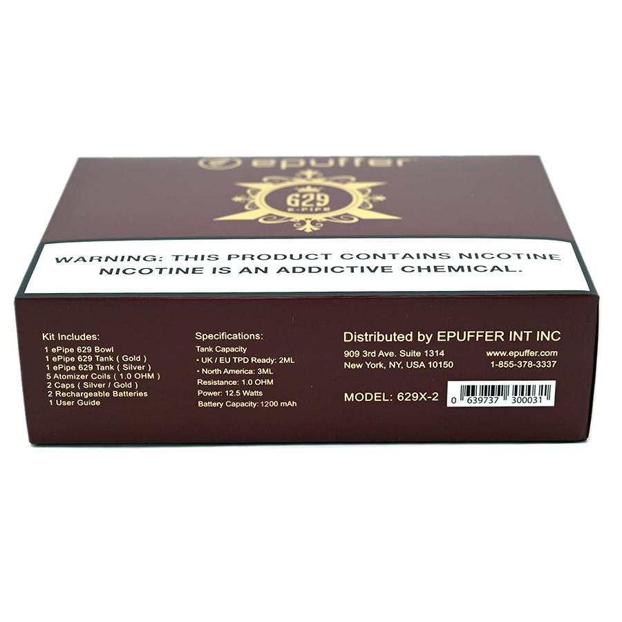 Buy E-Pipe 629X | ePuffer Vape Pipe | ePipe Starter Kit | Epipes Mod Sale