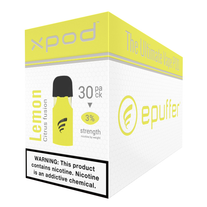 XPOD Sweet Lemon Fusion prefilled 30-pack Vape Pods