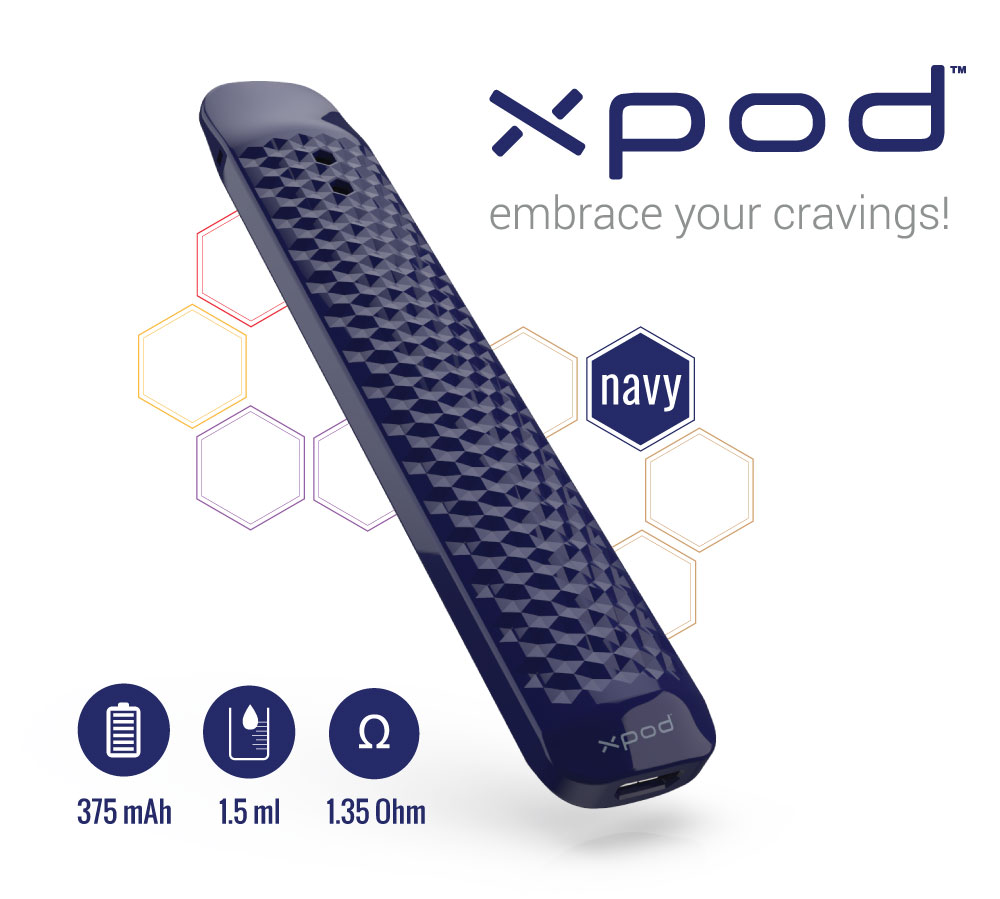 XPOD Rechargeable Vape POD Navy | Slim and Elegant POD device | ePuffer ...
